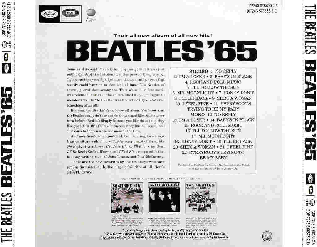 The Beatles Beatles 65 : Back | CD Covers | Cover Century | Over 1.000. ...